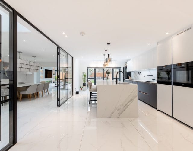 Modern Nolte Kitchen in White & Graphite | Ebstone Kitchens